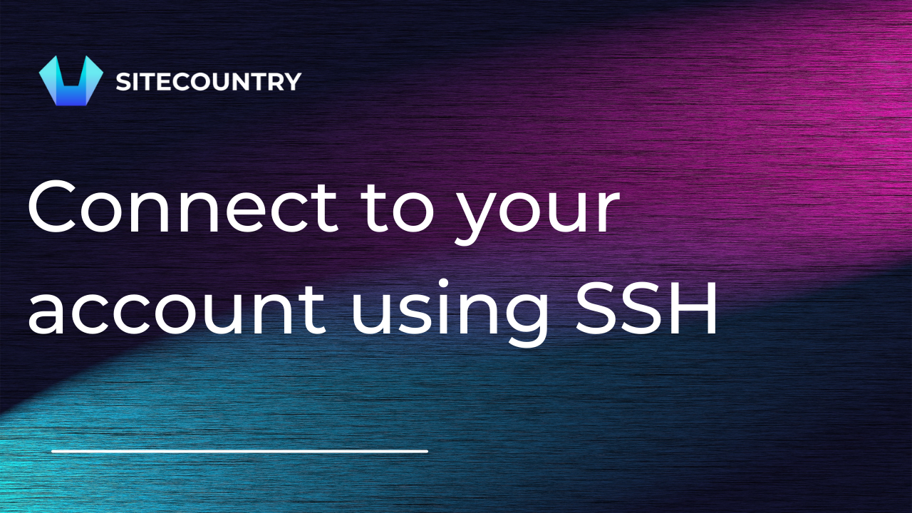 How To Connect To Your Account Terminalcommand Line Using Ssh